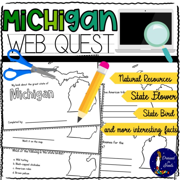 Michigan WebQuest Printable Book | Made By Teachers