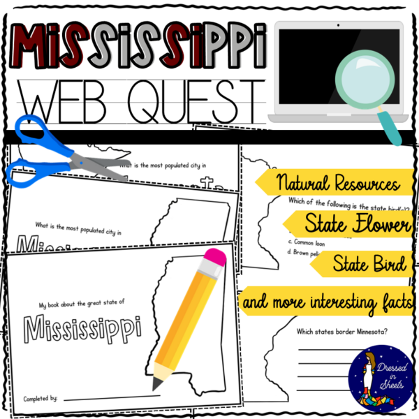Mississippi WebQuest Printable Book | Made By Teachers