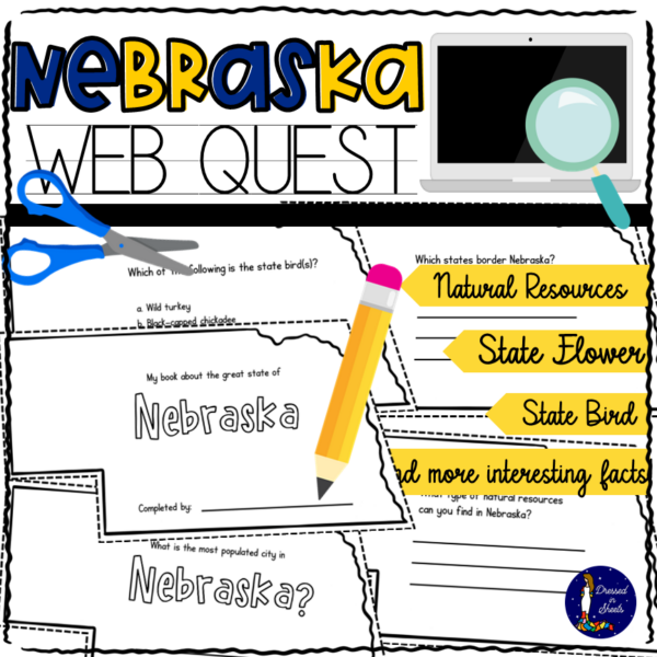 Nebraska WebQuest Printable Book | Made By Teachers