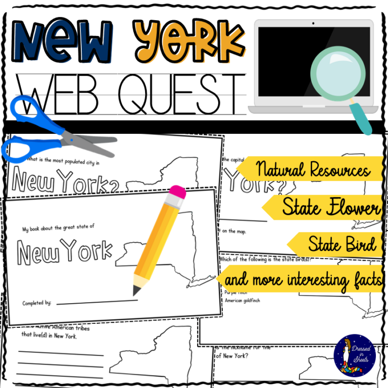 New York WebQuest Printable Book | Made By Teachers