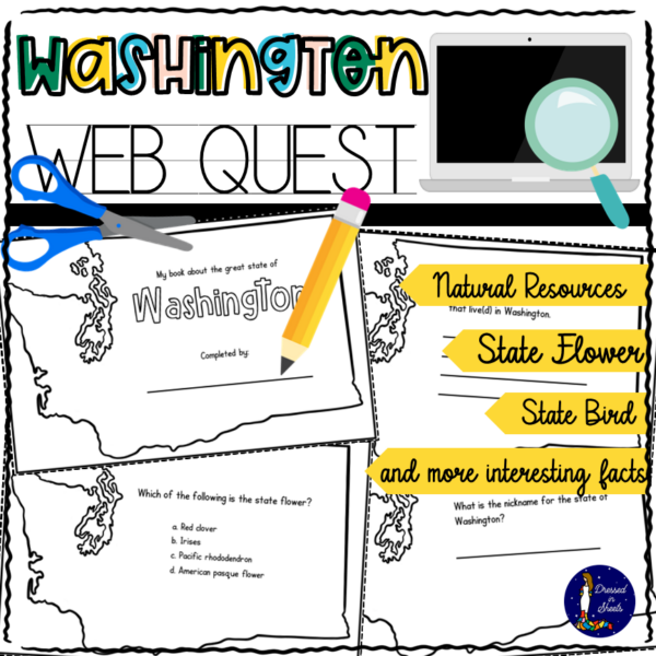 Washington WebQuest Printable Book | Made By Teachers