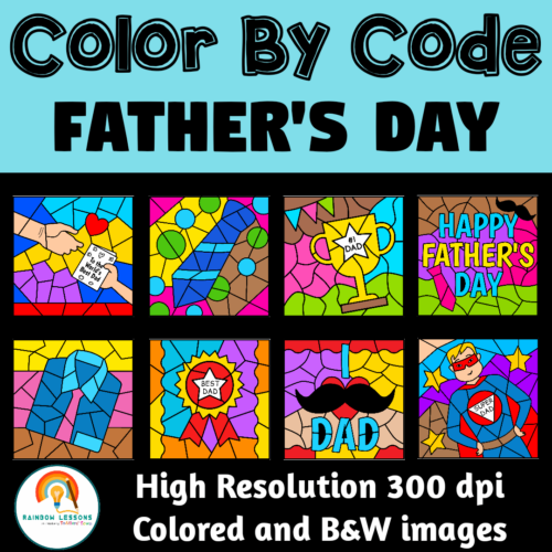 Fathers Day Color By Number Clipart | Fathers Day Clip Art | Fathers ...