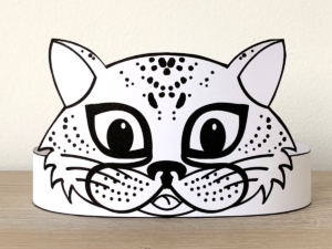 Cheetah Paper Crown Printable Safari Animal Coloring Craft - Made By ...