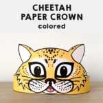 Cheetah Paper Crown Printable Safari Animal Costume Craft | Made By ...