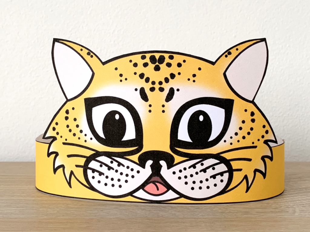 Cheetah Paper Crown Printable Safari Animal Costume Craft | Made By ...