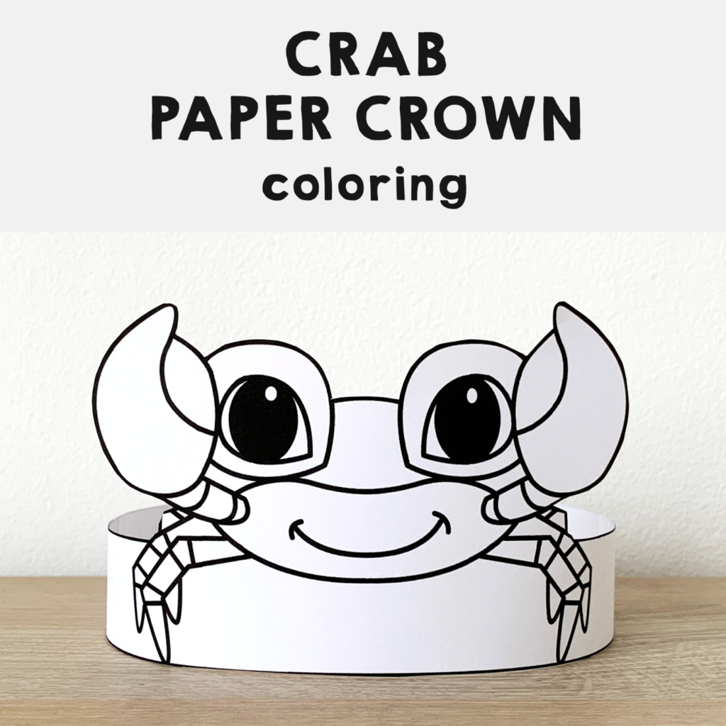 Ocean Animals Sea Paper Crowns Printable Coloring Craft Activity | Made ...