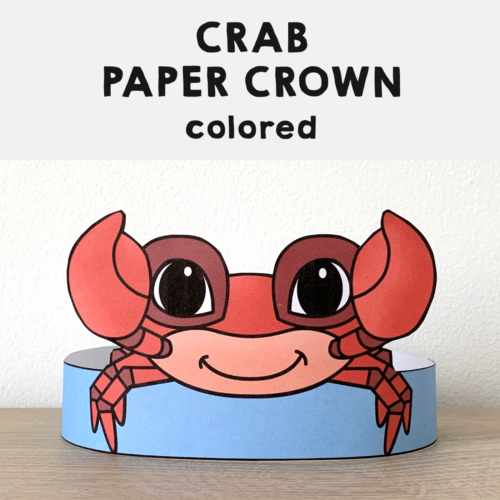 Ocean Animals Sea Paper Crowns Printable Coloring Craft Activity | Made ...