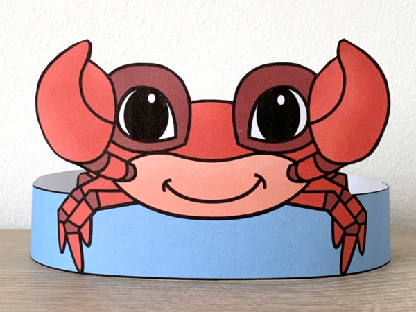 Crabs Paper Crowns Printable Ocean Animal Coloring Craft - Made By Teachers