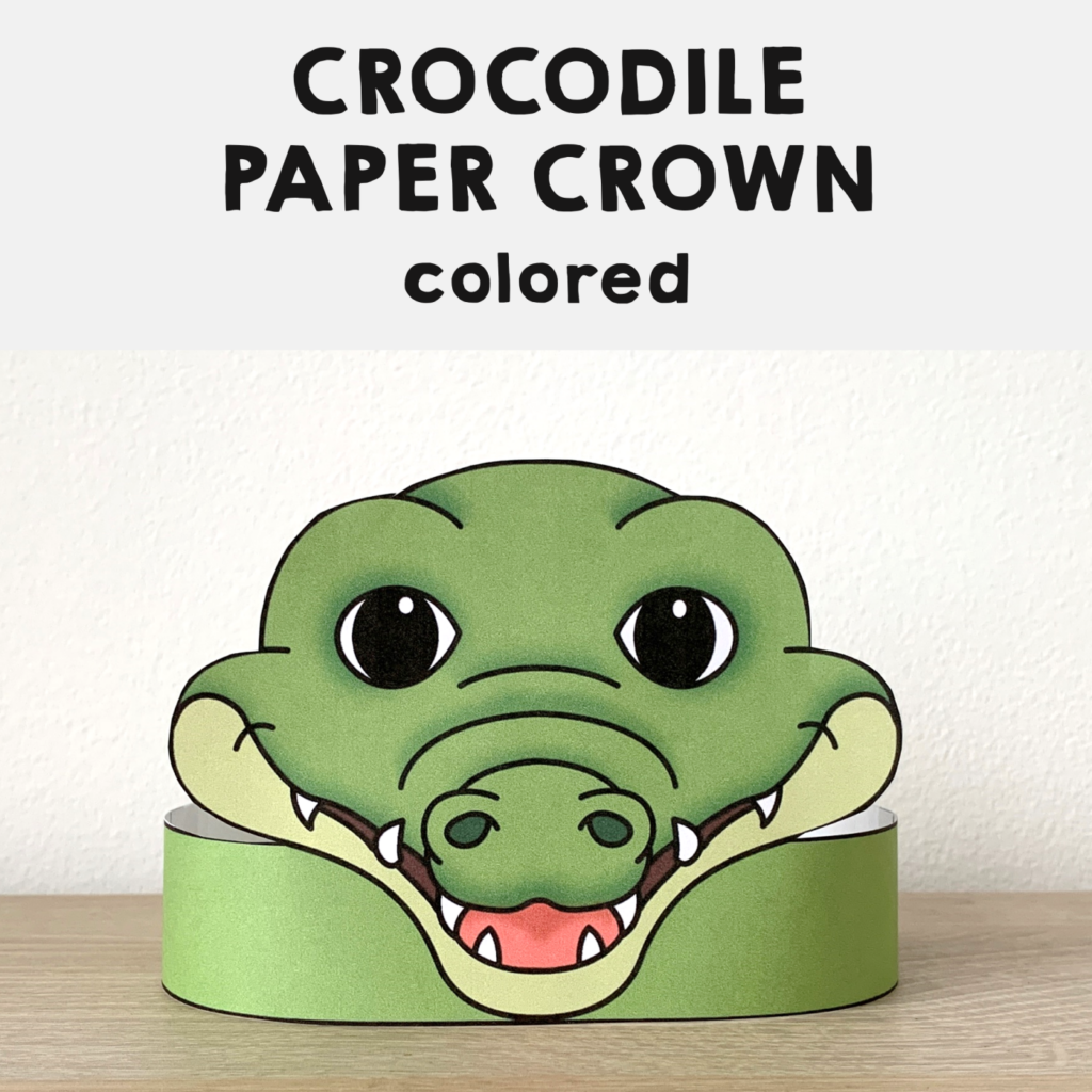 Crocodile Paper Crowns Printable Australian Animal Coloring Craft ...