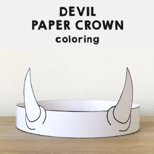 Halloween Paper Hats Spooky Day Printable Paper Coloring Craft - Made ...