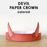 Devil Paper Crowns Printable Halloween Coloring Craft | Made By Teachers