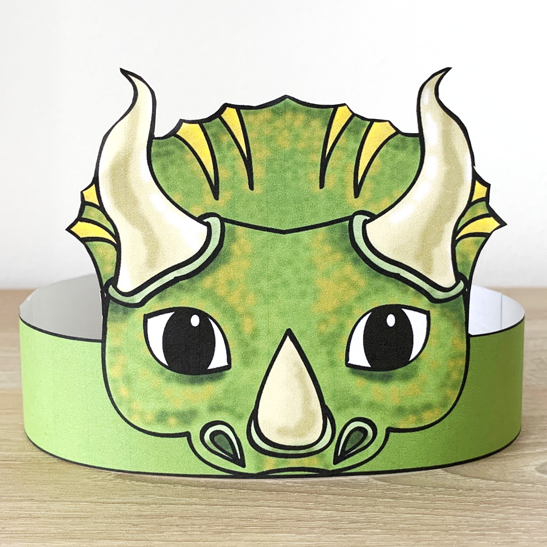 Triceratops Paper Crown Printable Dinosaur Costume Craft | Made By Teachers