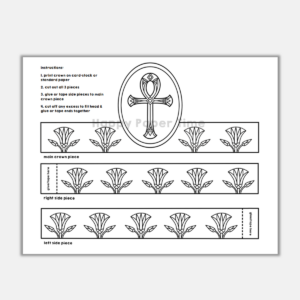 Ankh Paper Crown Printable ancient Egypt Coloring Craft | Made By Teachers