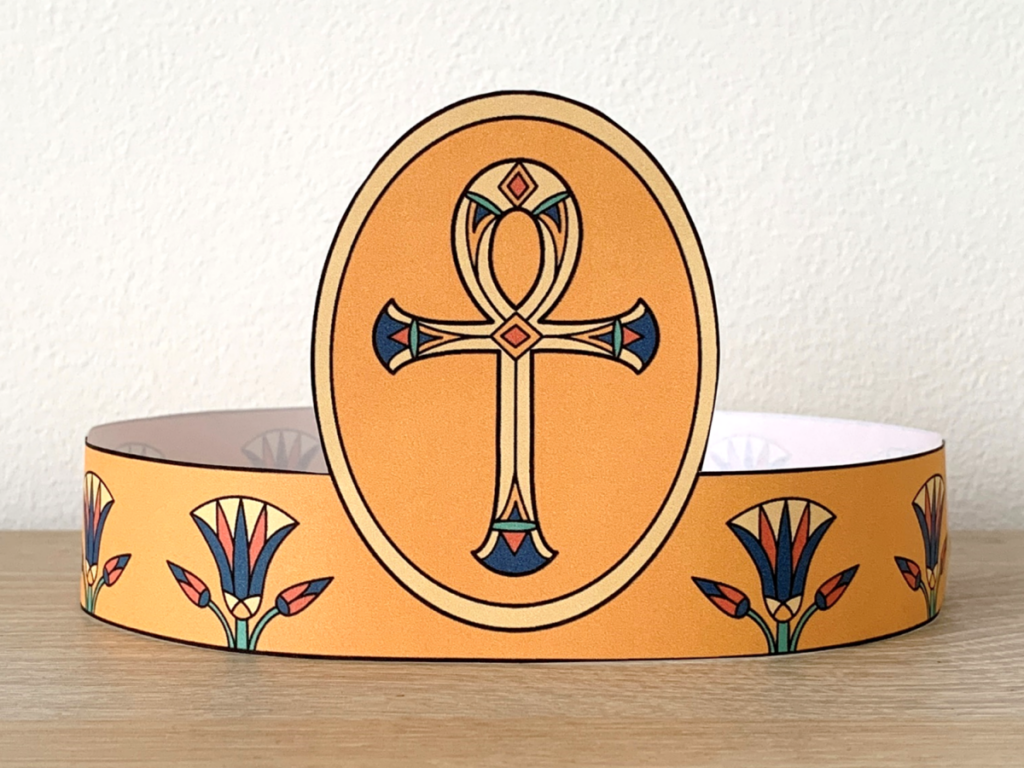 Ankh Paper Crowns Printable ancient Egypt Coloring Craft | Made By Teachers