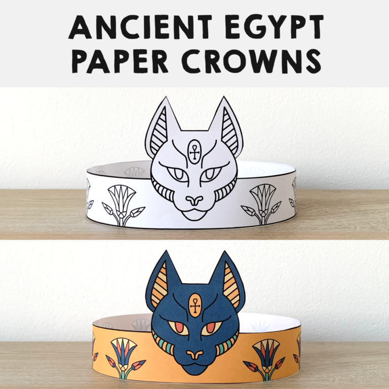 Pharaoh Paper Mask Printable Ancient Egypt Craft Activity Costume ...