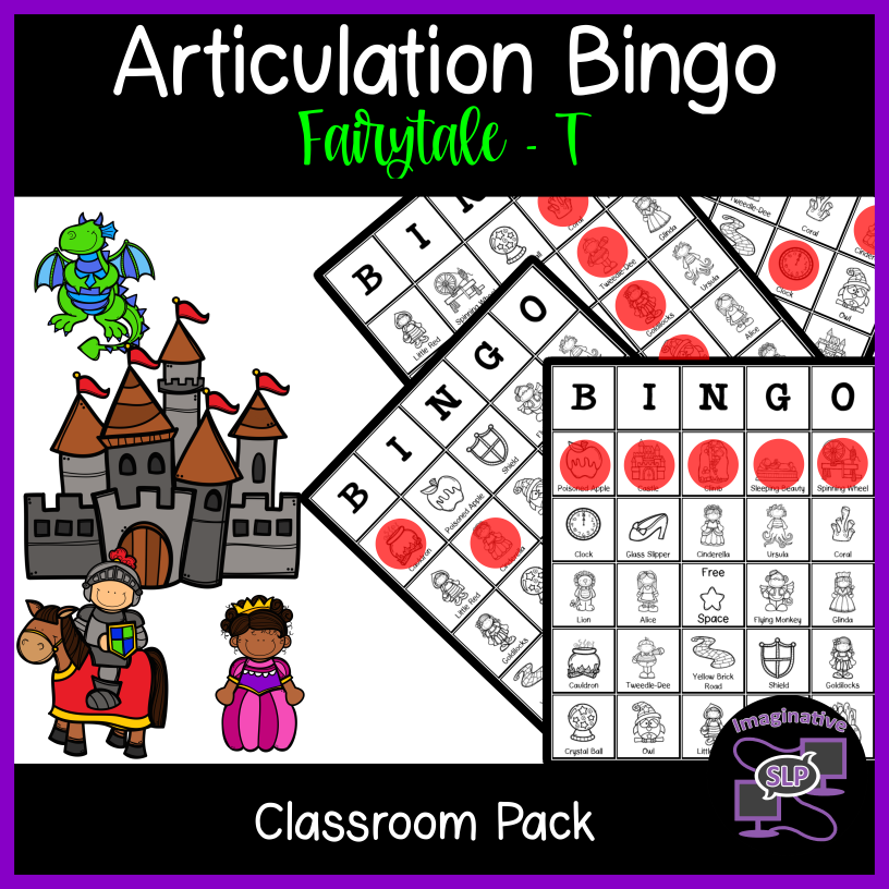Articulation Bingo Fairytale T Classroom Pack | Made By Teachers