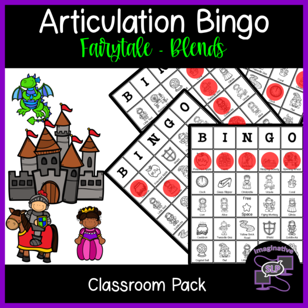 Articulation Bingo Fairytale Mixed Blends Classroom Pack | Made By Teachers