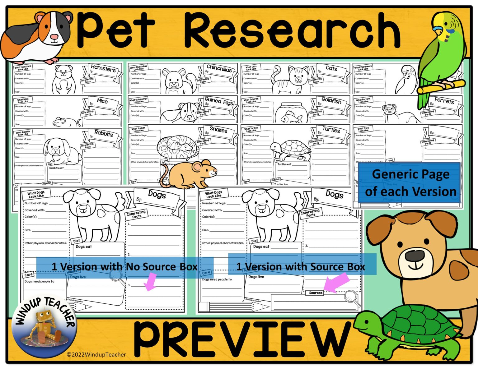 Pet Research Poster Activity Sheets - Made By Teachers