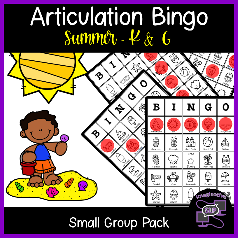 Articulation Bingo Summer K&G Small Group Pack - Made By Teachers