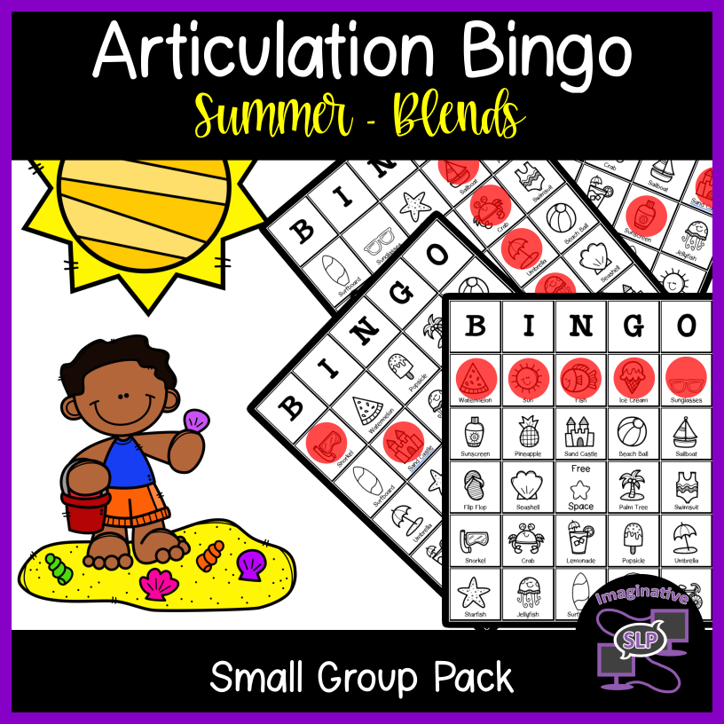 Articulation Bingo Summer K&G Small Group Pack - Made By Teachers