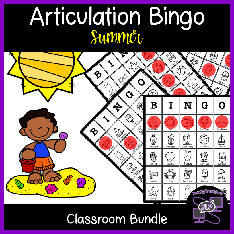 Articulation Bingo Summer T Small Group Pack | Made By Teachers