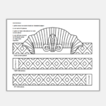 Pharaoh Paper Crown Printable ancient Egypt Coloring Craft - Made By ...
