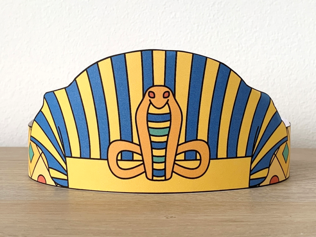 Pharaoh Paper Hat Crown Printable ancient Egypt Costume Craft - Made By ...