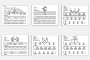 Ancient Egypt Paper Crowns Printable Coloring Craft Activity - Made By ...