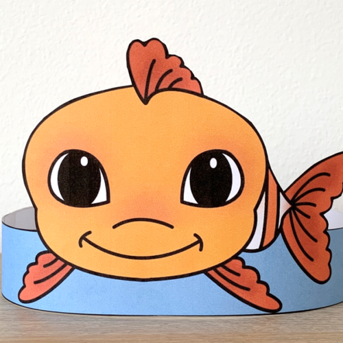 Fish Paper Crowns Printable Ocean Animal Coloring Craft | Made By Teachers