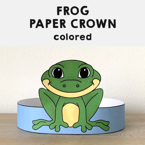 Frog Paper Crowns Printable Pond Animal Coloring Craft | Made By Teachers