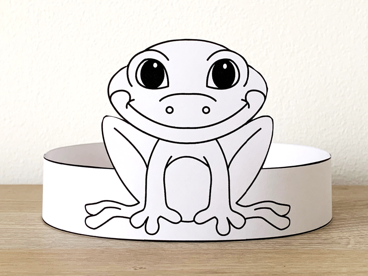 Frog Paper Crowns Printable Pond Animal Coloring Craft | Made By Teachers