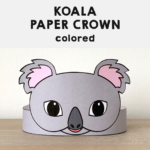 Koala Paper Crown Printable Australian Animal Costume Craft | Made By ...