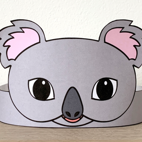 Koala Paper Crowns Printable Australian Animal Coloring Craft | Made By ...