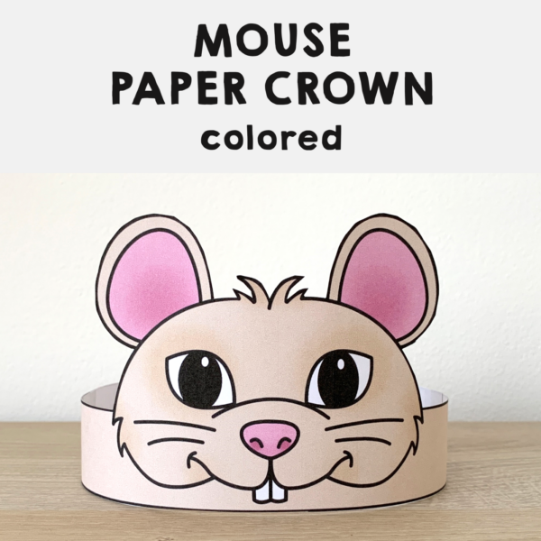 Mouse Paper Crown Printable Forest Animal Costume Craft | Made By Teachers