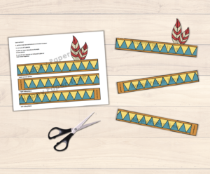 Native American Headbands Feathers Paper Crowns Printable Coloring ...
