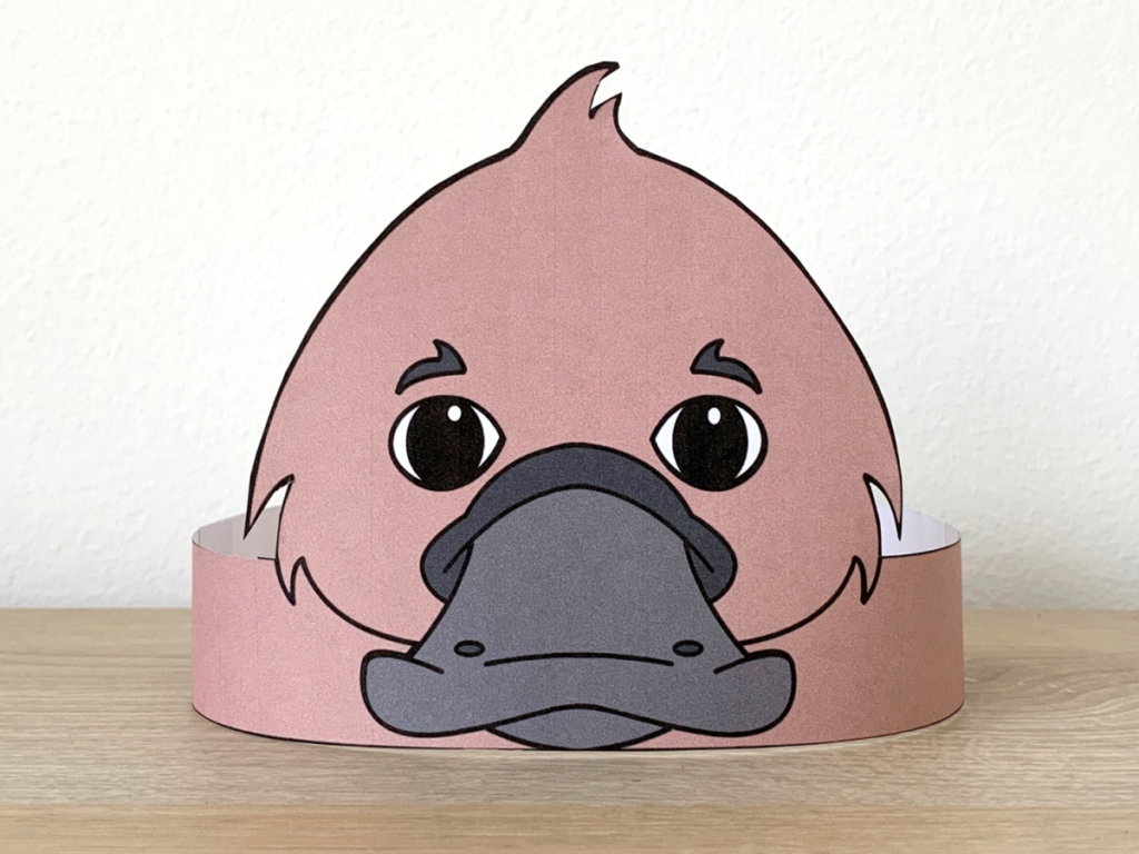 Platypus Paper Crown Printable Australian Animal Costume Craft - Made ...