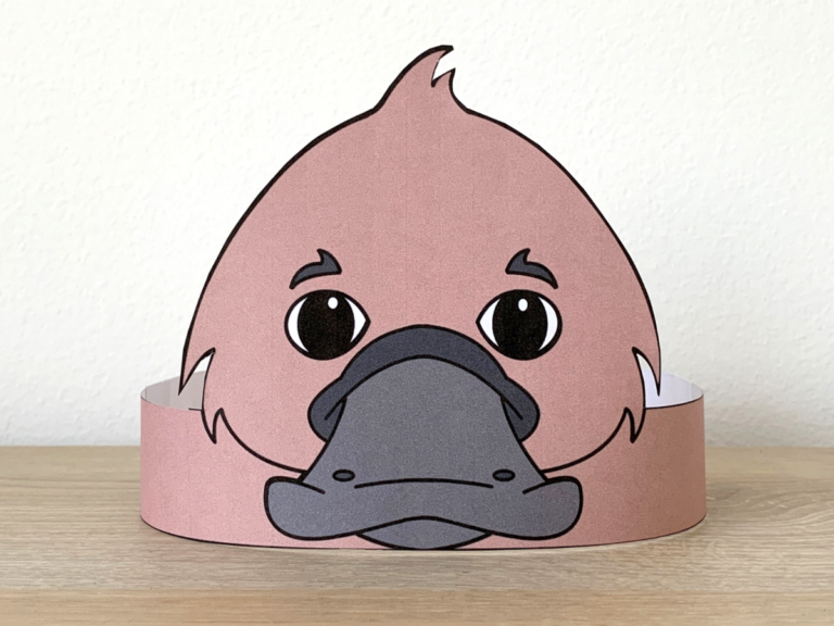 Platypus Paper Crown Printable Australian Animal Costume Craft - Made ...