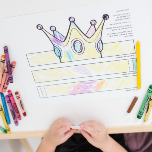 Princess Paper Crown Printable Royal Coloring Craft Activity | Made By ...