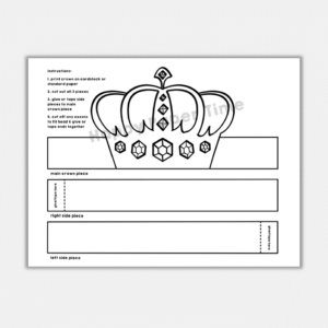 Prince King Paper Crown Printable Royal Coloring Craft Activity | Made ...