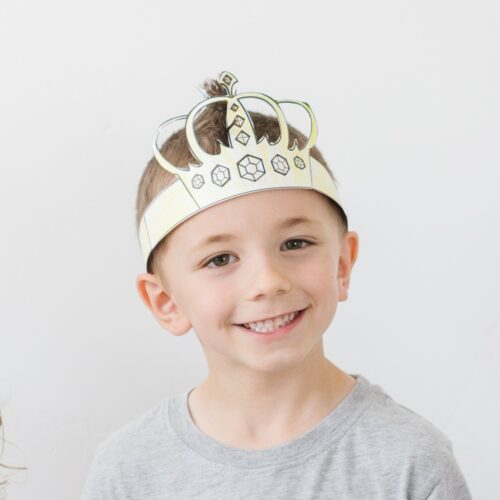 Prince King Paper Crown Printable Royal Coloring Craft Activity - Made ...