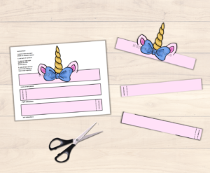 Unicorn Paper Crown Printable Bow Costume Craft Activity | Made By Teachers