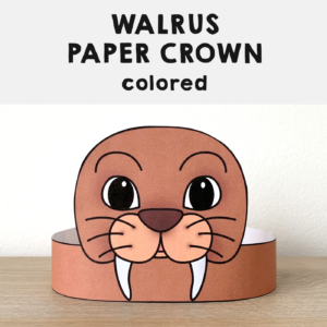 Walrus Paper Crown Printable Ocean Sea Animal Costume Craft - Made By ...