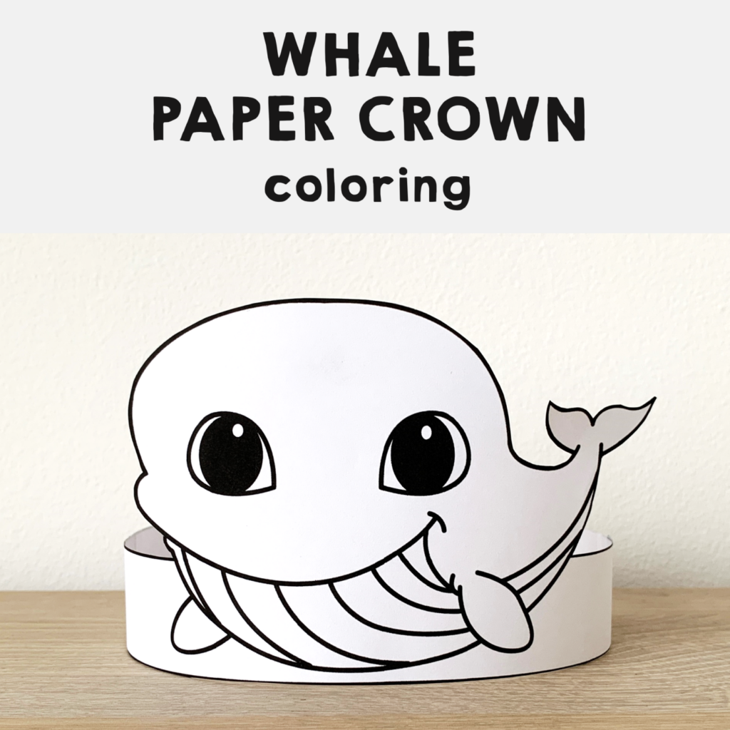Ocean Animals Sea Paper Crowns Printable Coloring Craft Activity | Made ...