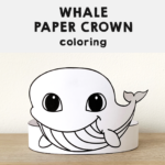 Ocean Animals Sea Paper Crowns Printable Coloring Craft Activity | Made ...