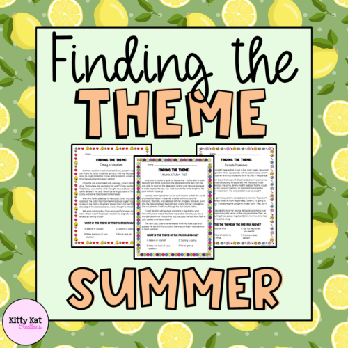 Finding the Theme of a Story | Teaching Theme Worksheets | Summer ...