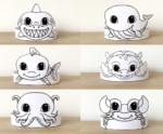 Ocean Animals Sea Paper Crowns Printable Coloring Craft Activity | Made ...