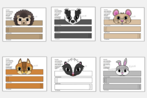 Woodland Animals Paper Crowns Printable Costume Forest Craft Activity ...