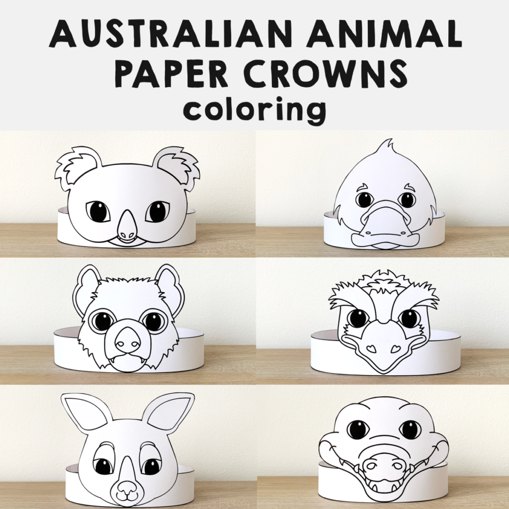 Platypus Paper Crown Printable Australian Animal Costume Craft - Made ...