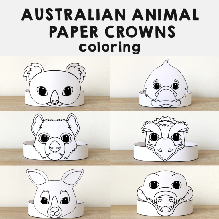 Emu Paper Crown Printable Australian Animal Costume Craft - Made By ...