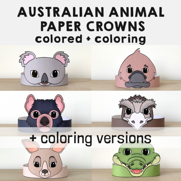 Emu Paper Crown Printable Australian Animal Costume Craft - Made By ...